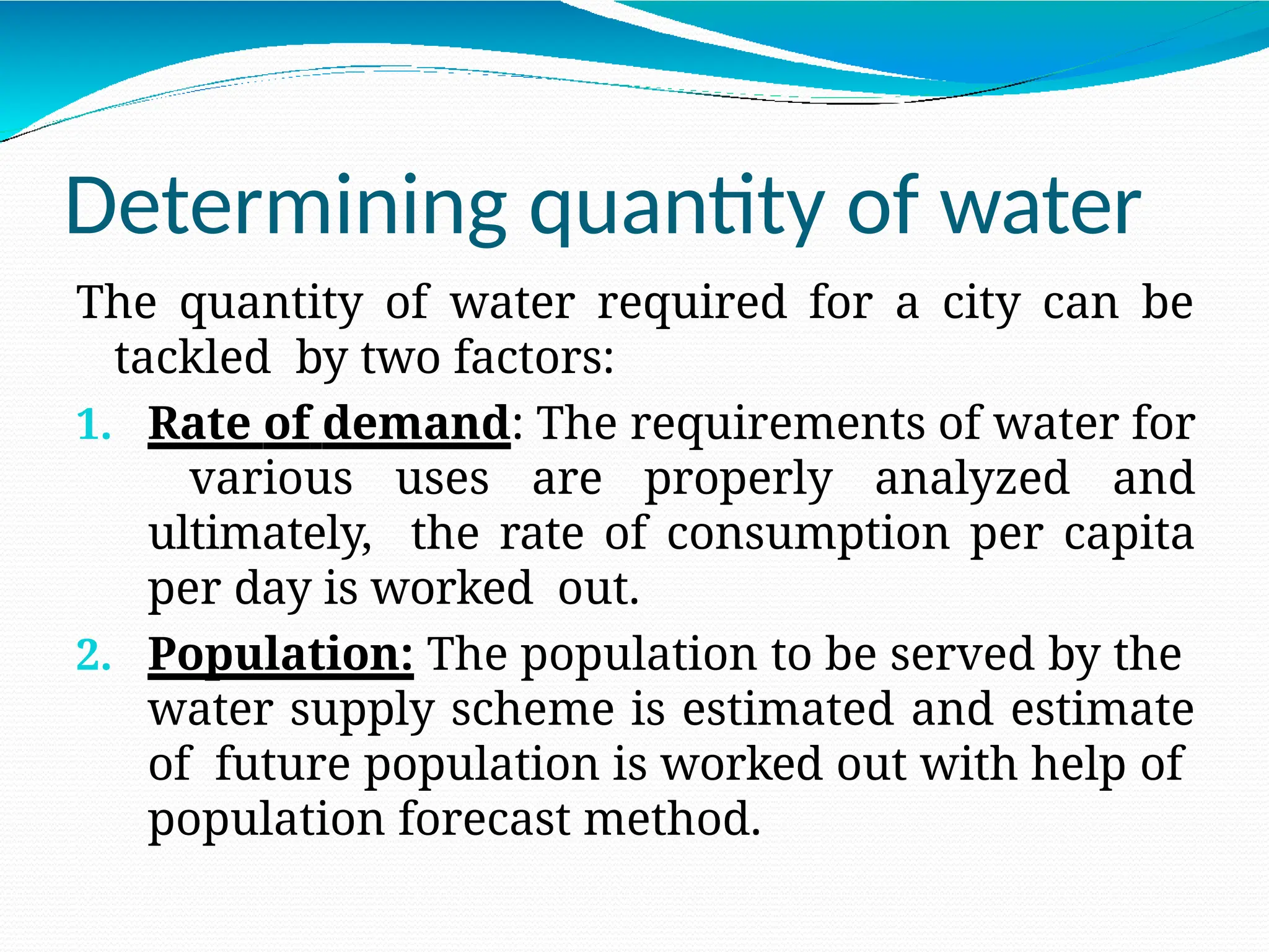 waterdemand.pptx water demand and environment | PPT