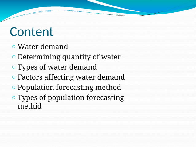 waterdemand.pptx water demand and environment | PPT