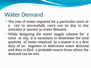 waterdemand.pptx water demand and environment | PPT
