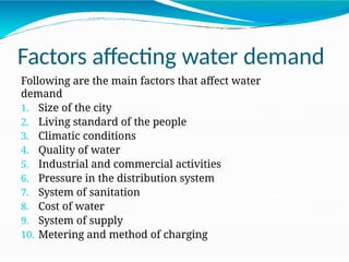 waterdemand.pptx water demand and environment | PPT