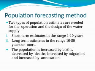 waterdemand.pptx water demand and environment | PPTX