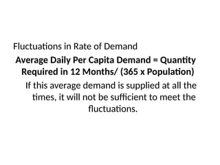 Water demand - Types , variations and WDS | PPTX