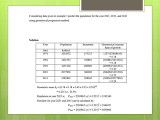 Water demand and population forcasting methods | PPTX