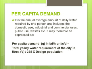 Water demand and Population forecasting | PPTX