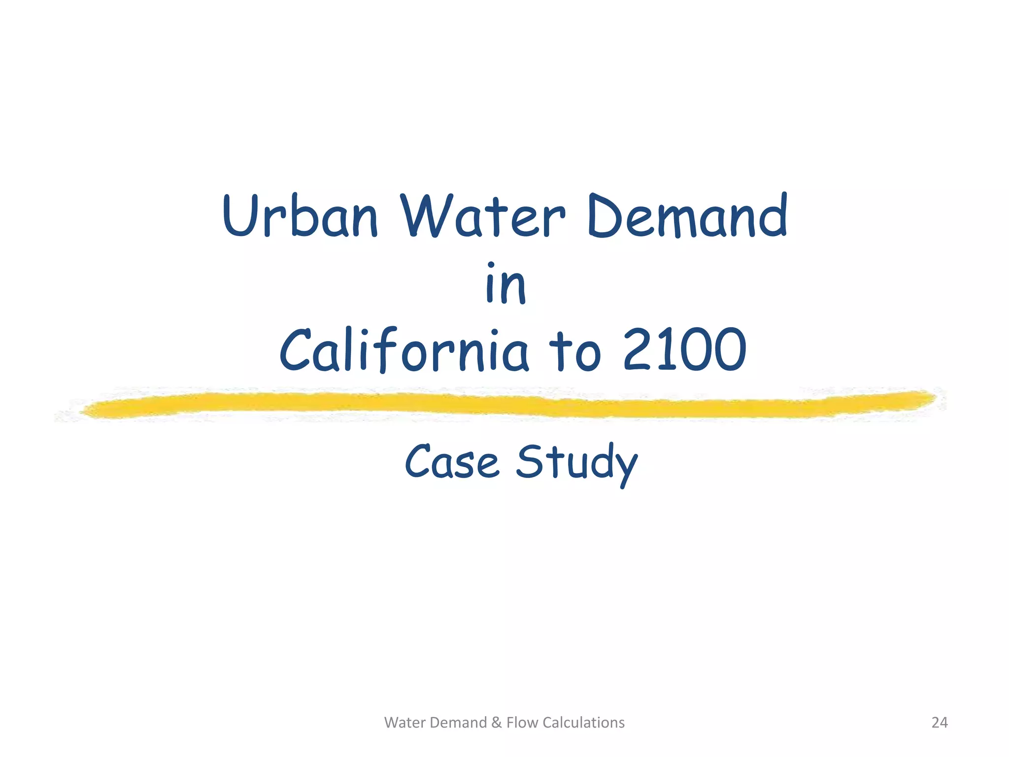 Water Demand & Flow Calculations | PPT
