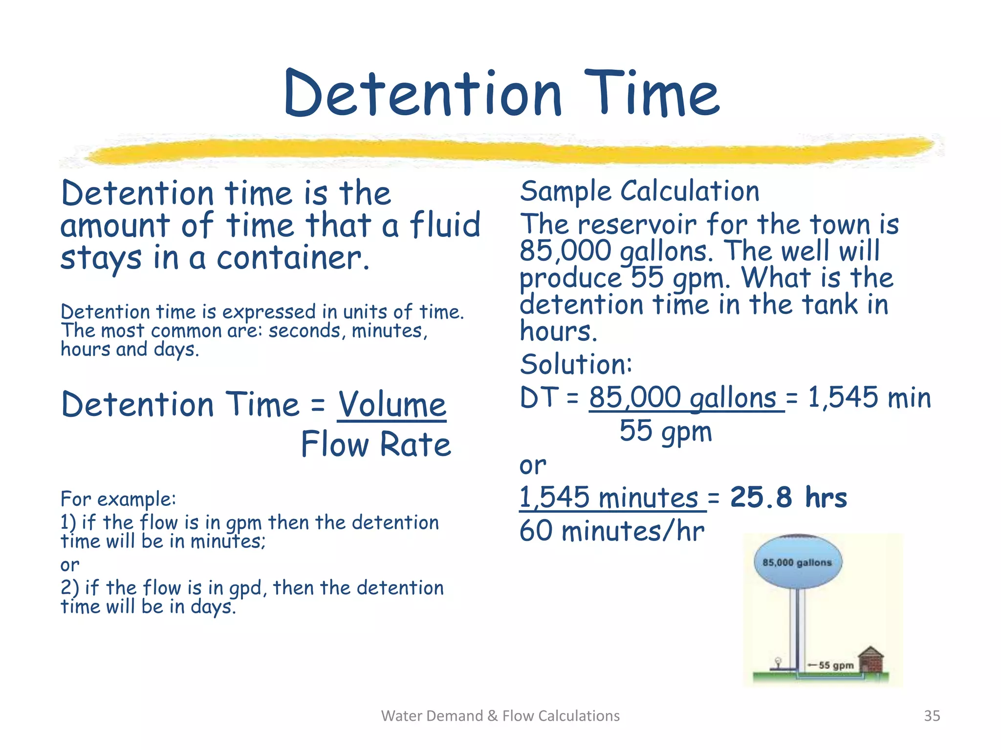 Water Demand And Flow Calculations Ppt
