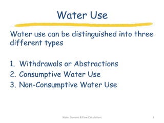 Water Demand & Flow Calculations | PPT
