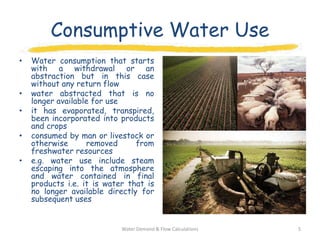 Water Demand & Flow Calculations | PPT