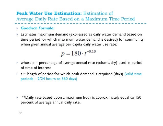 Water demand forecasting