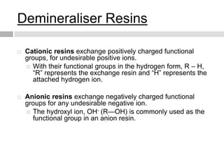 Water demineralization process | PPTX