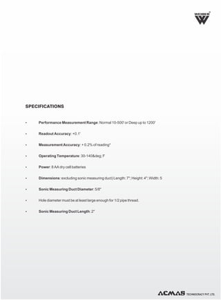 Water depth measuring meter | PDF