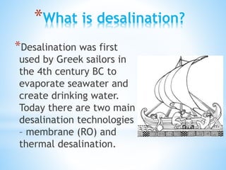 Water desalination | PPTX