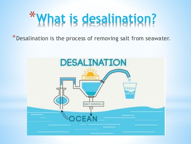 Water desalination