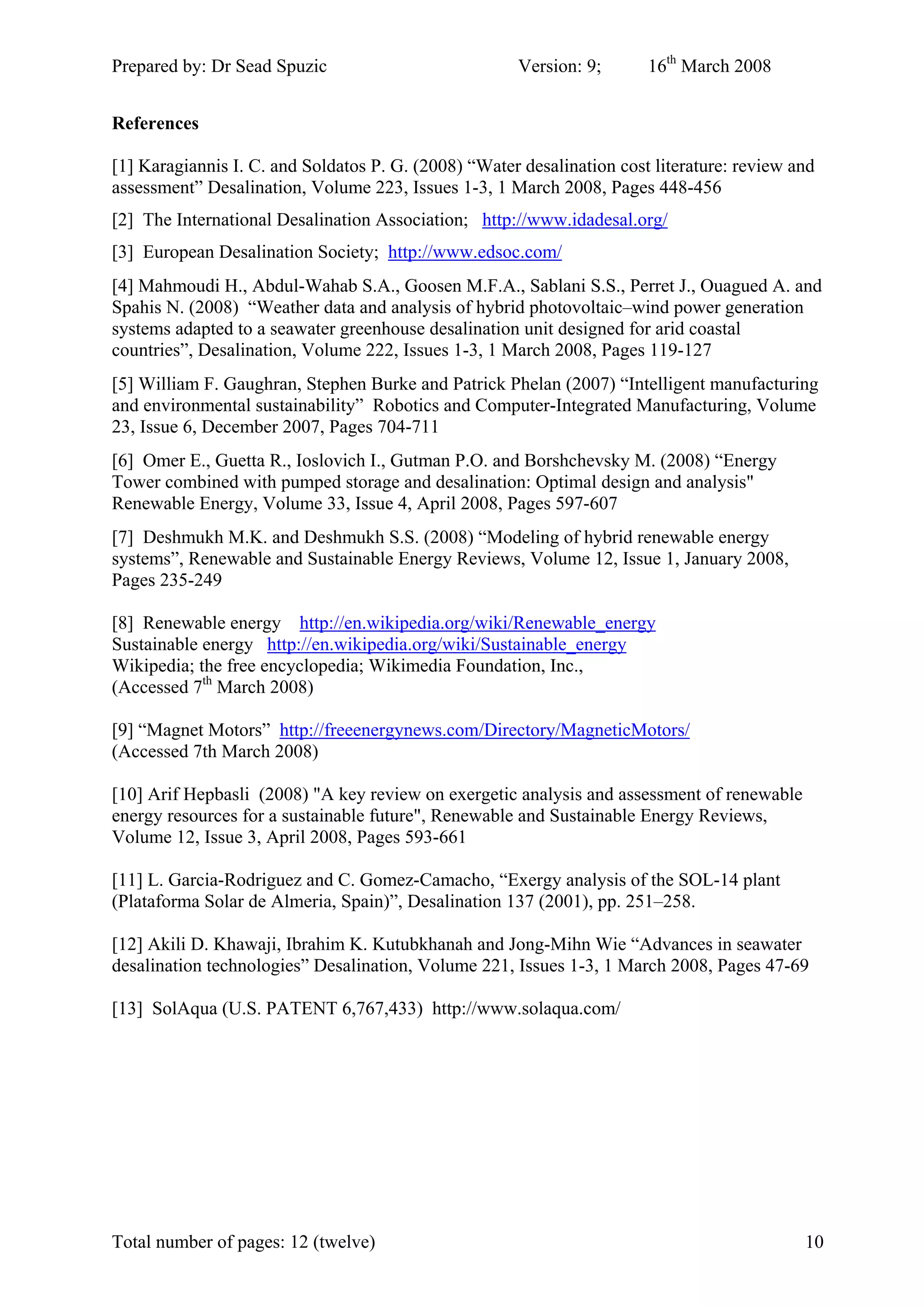 Water Desalination Idea | PDF