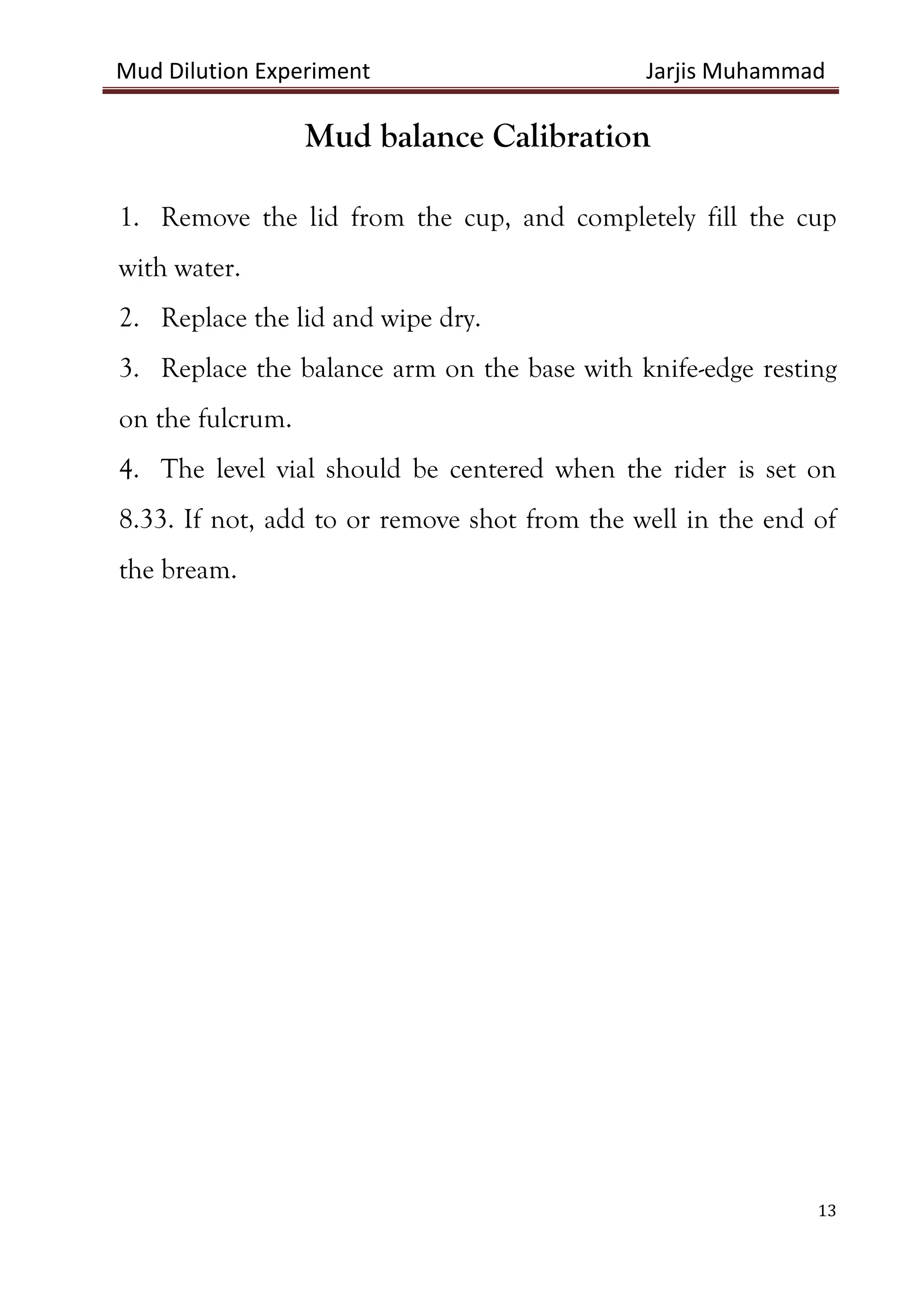 Mud Dilution, Drilling Engineering Lab. | PDF
