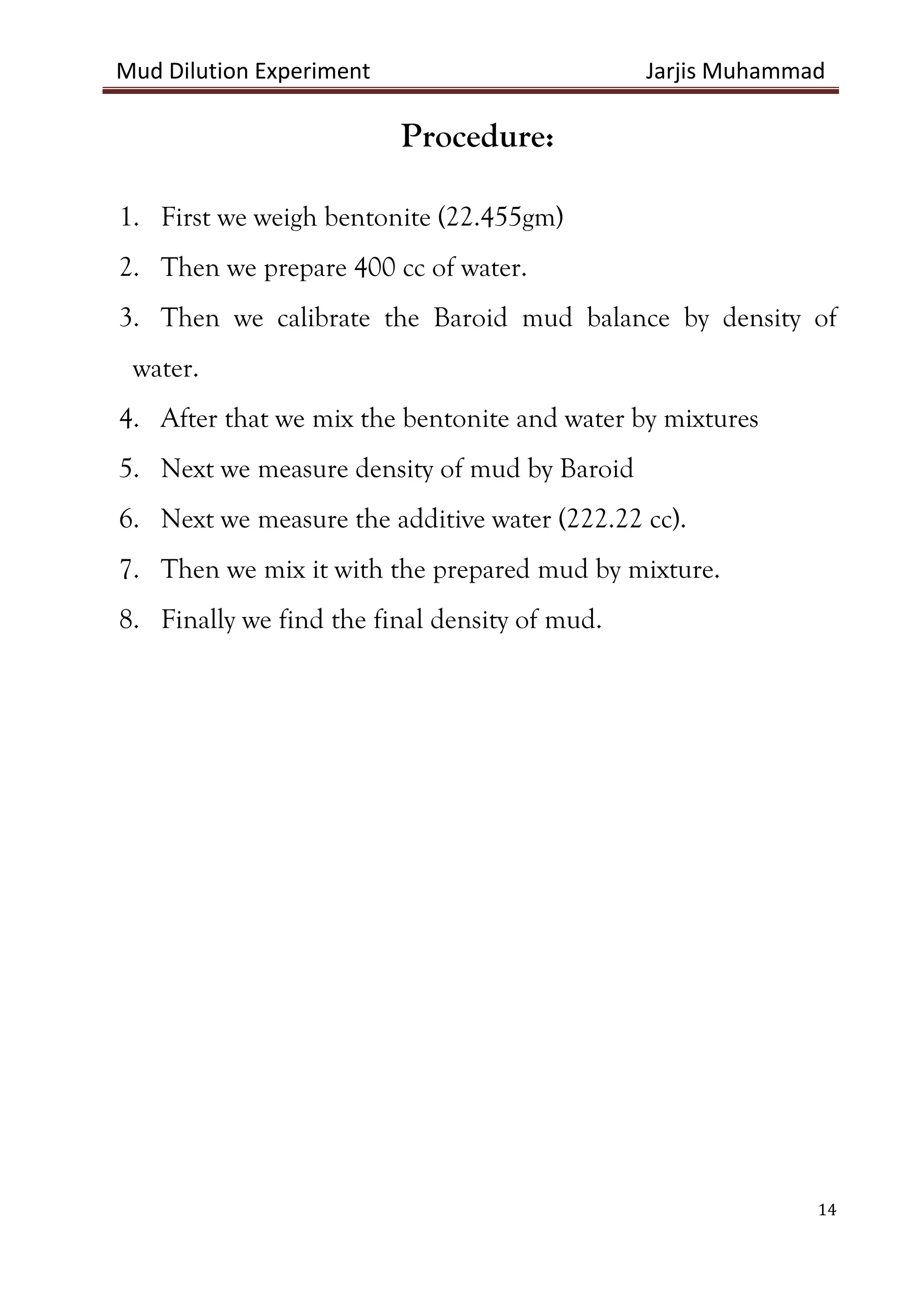 Mud Dilution, Drilling Engineering Lab. | PDF