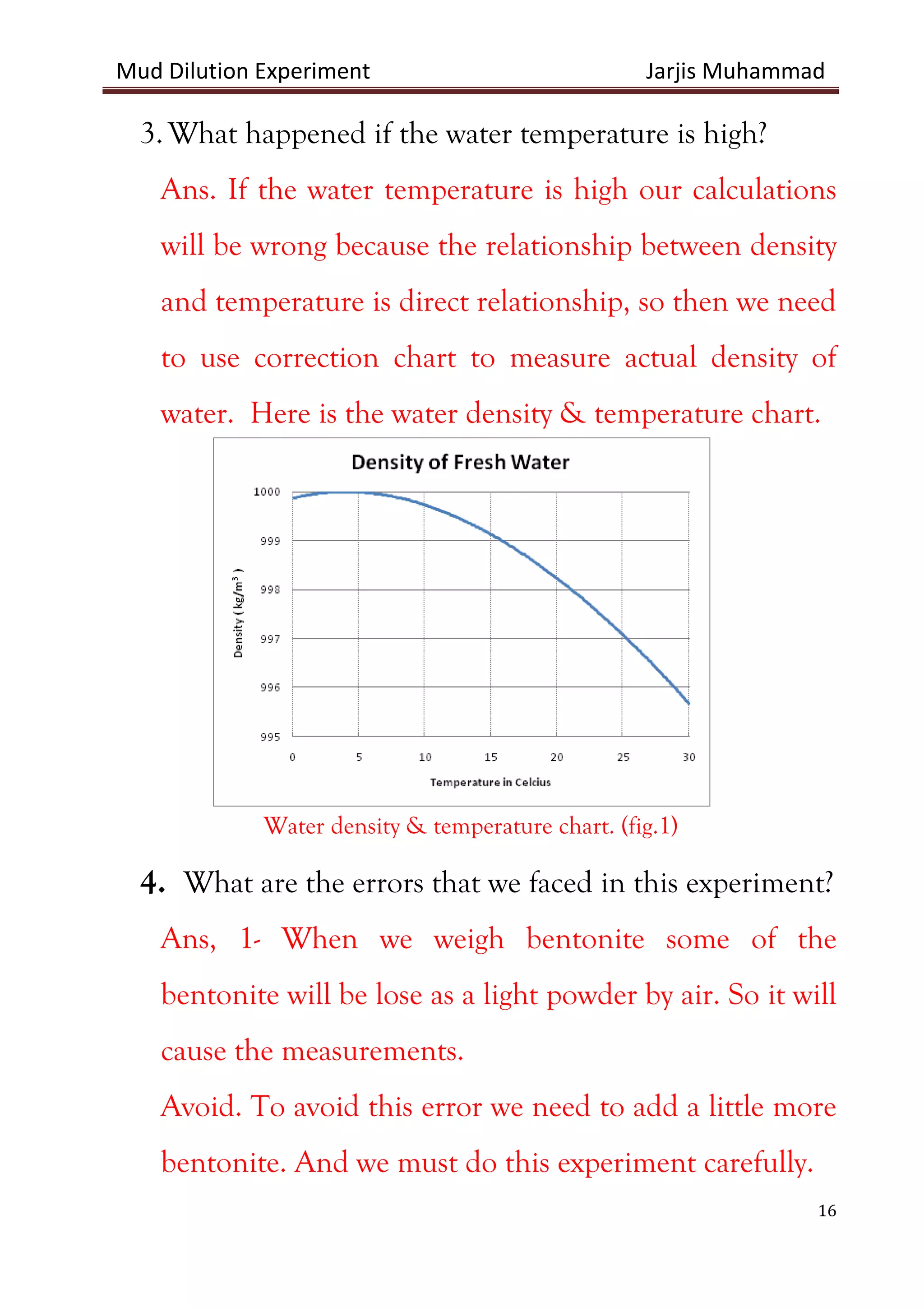 Mud Dilution, Drilling Engineering Lab. | PDF