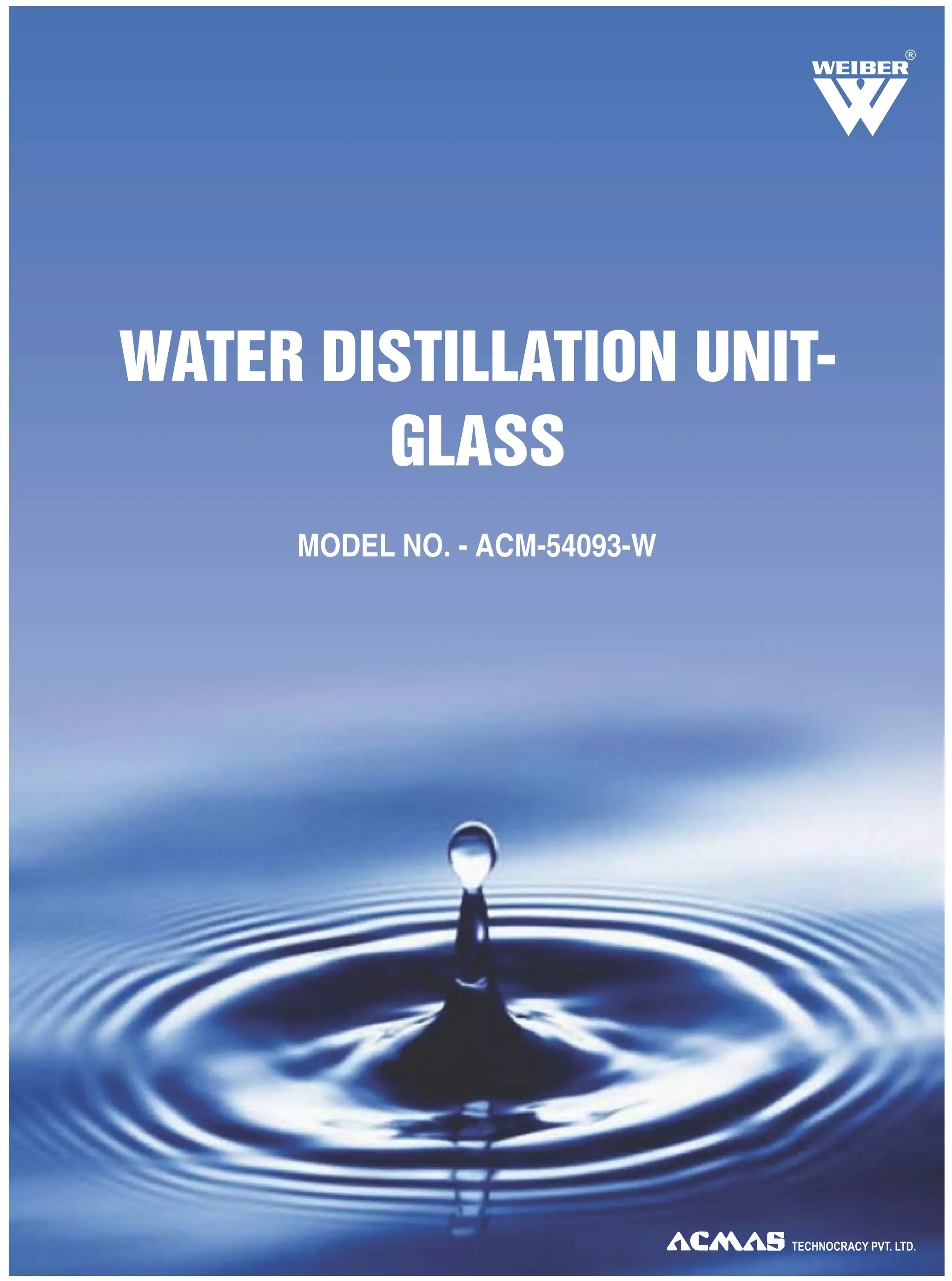 Water Distillation Unit Glass by ACMAS Technologies Pvt Ltd. | PDF