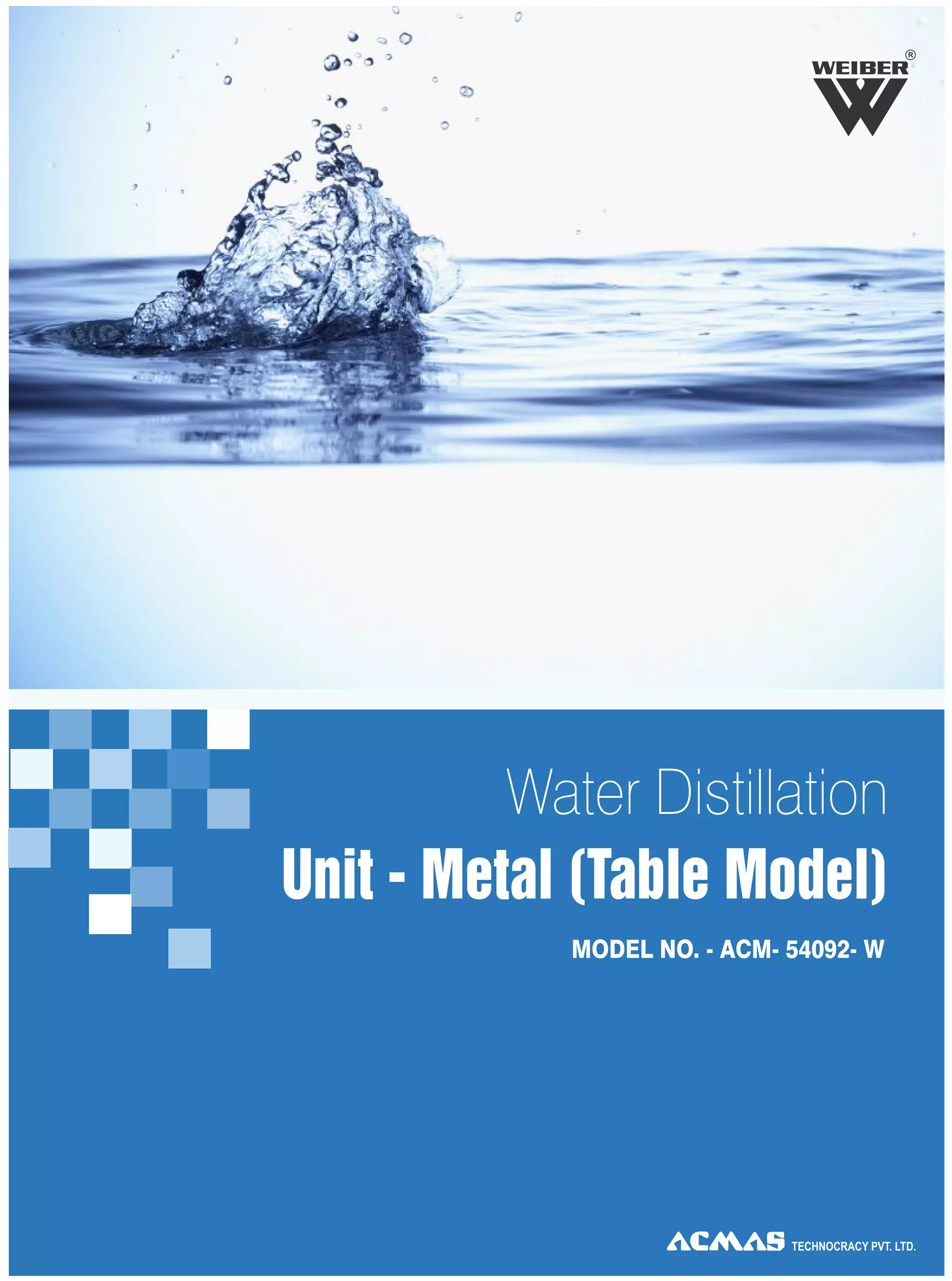 Water distillation unit metal (table model) | PDF