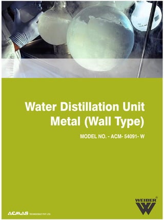 Water distillation unit metal (wall type) (acm-54091- w) | PDF