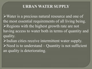 Water distribution planning in urban area | PPT