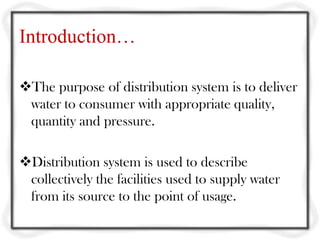 Water Distribution System Ppt
