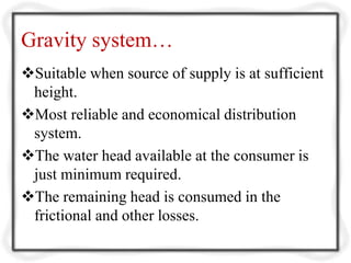 Water distribution system | PPTX