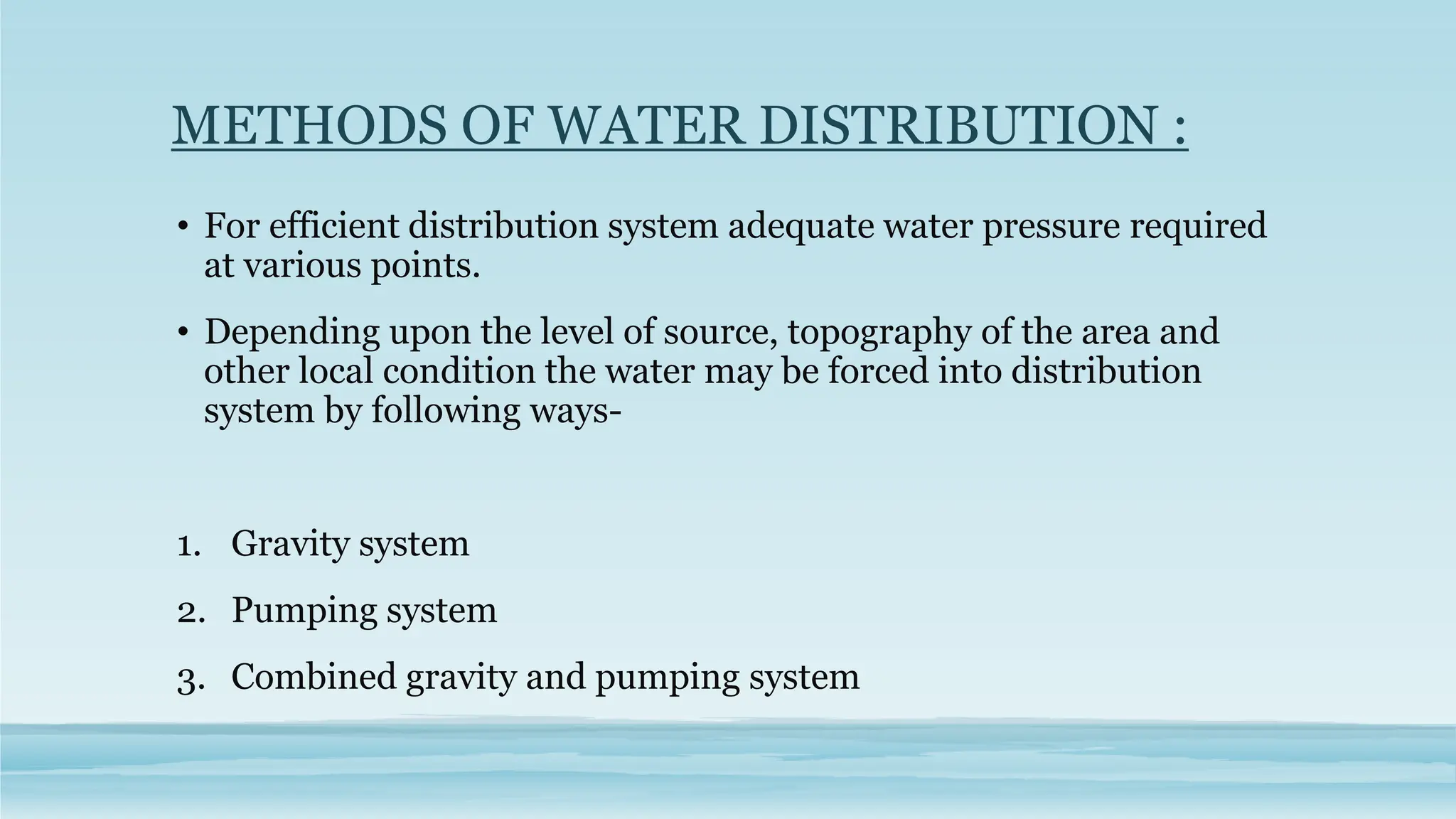 WATER DISTRIBUTION SYSTEM.pptx civil engineering | PPTX
