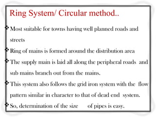 waterdistributionsystem in public health engineering | PPTX