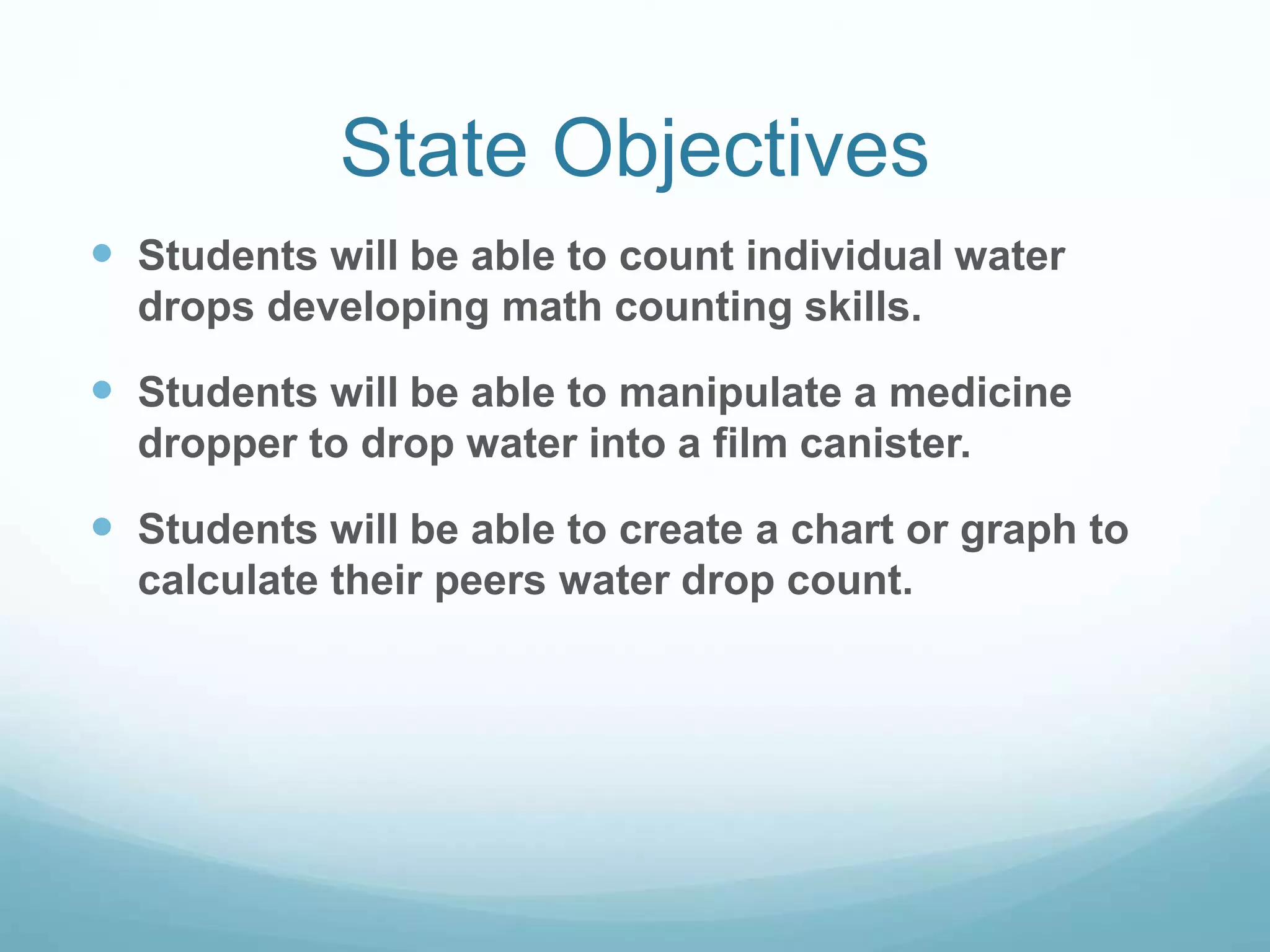 Water drop activity | PPTX