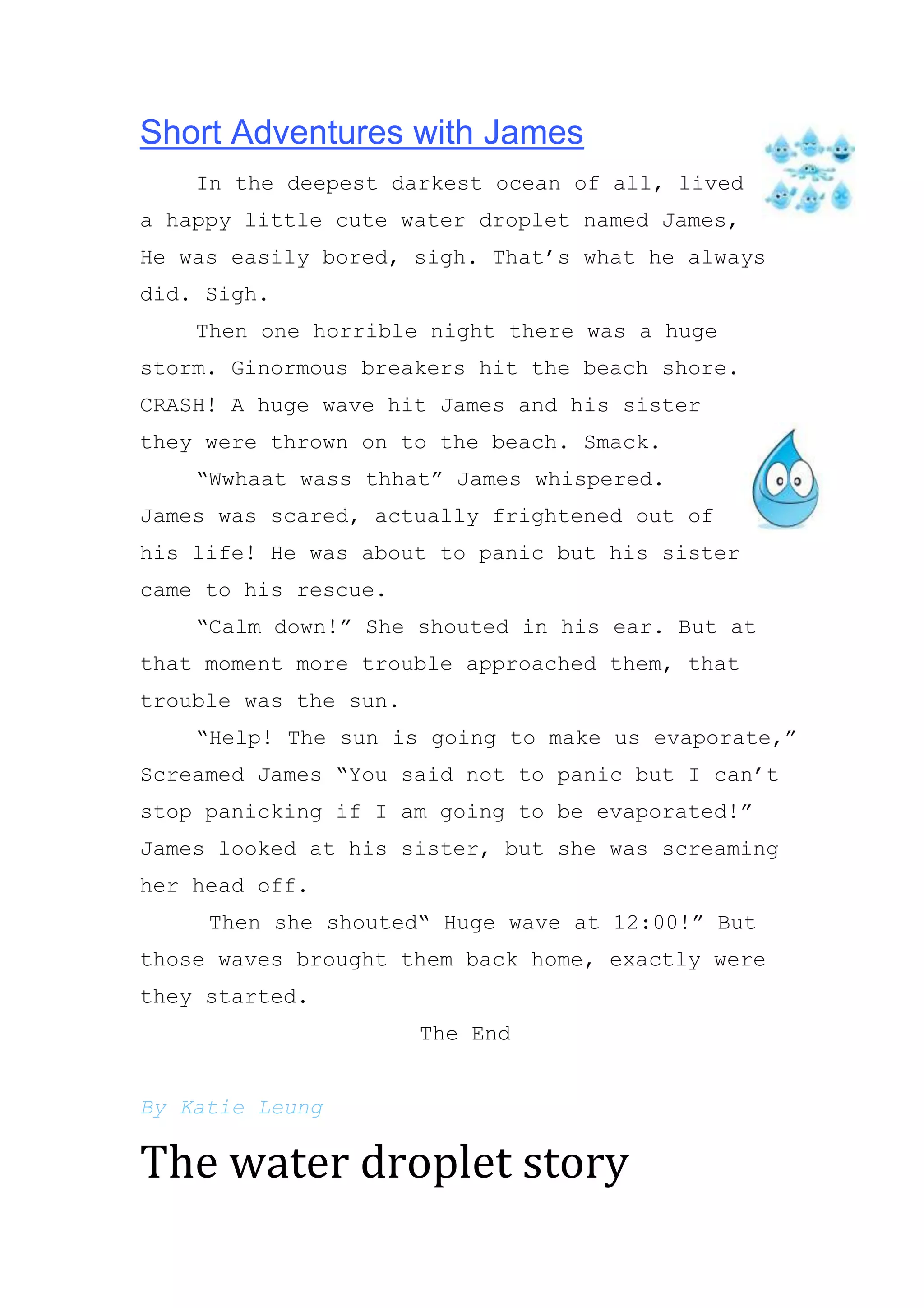 Water droplet stories | DOCX