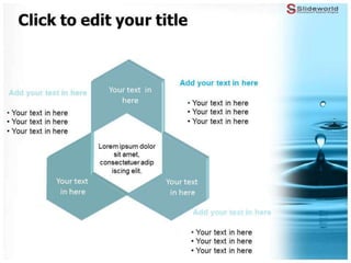 Waterdrops Powerpoint Template - Slide World | PPT