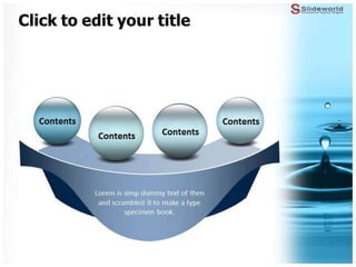 Waterdrops Powerpoint Template - Slide World | PPT