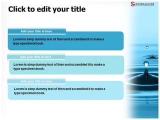 Waterdrops Powerpoint Template - Slide World | PPT