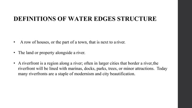 Water edge Structure | PPT