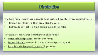 WATER AND ELECTROLYTE BALANCE | PPTX