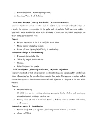 Water & Electrolyte Notes Biochemistry and Clinical Pathology | PDF ...