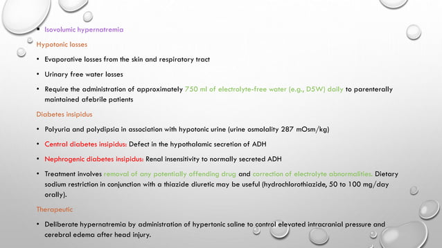 Water and Electrolyte balance in surgical patients | PPT