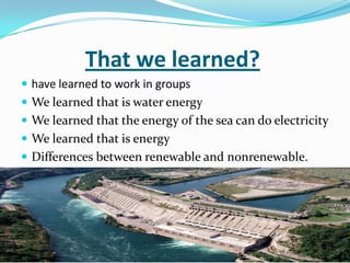 Power Point of Water Energy | PPTX