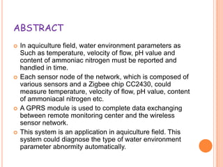 Water environment measuring system using ph sensor | PPTX | Science