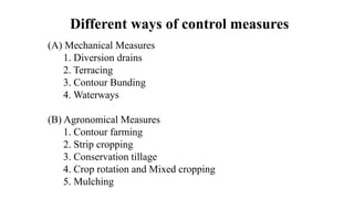 Water erosion control measures | PPT