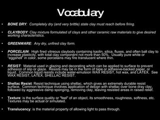 Water etched clay | PPT