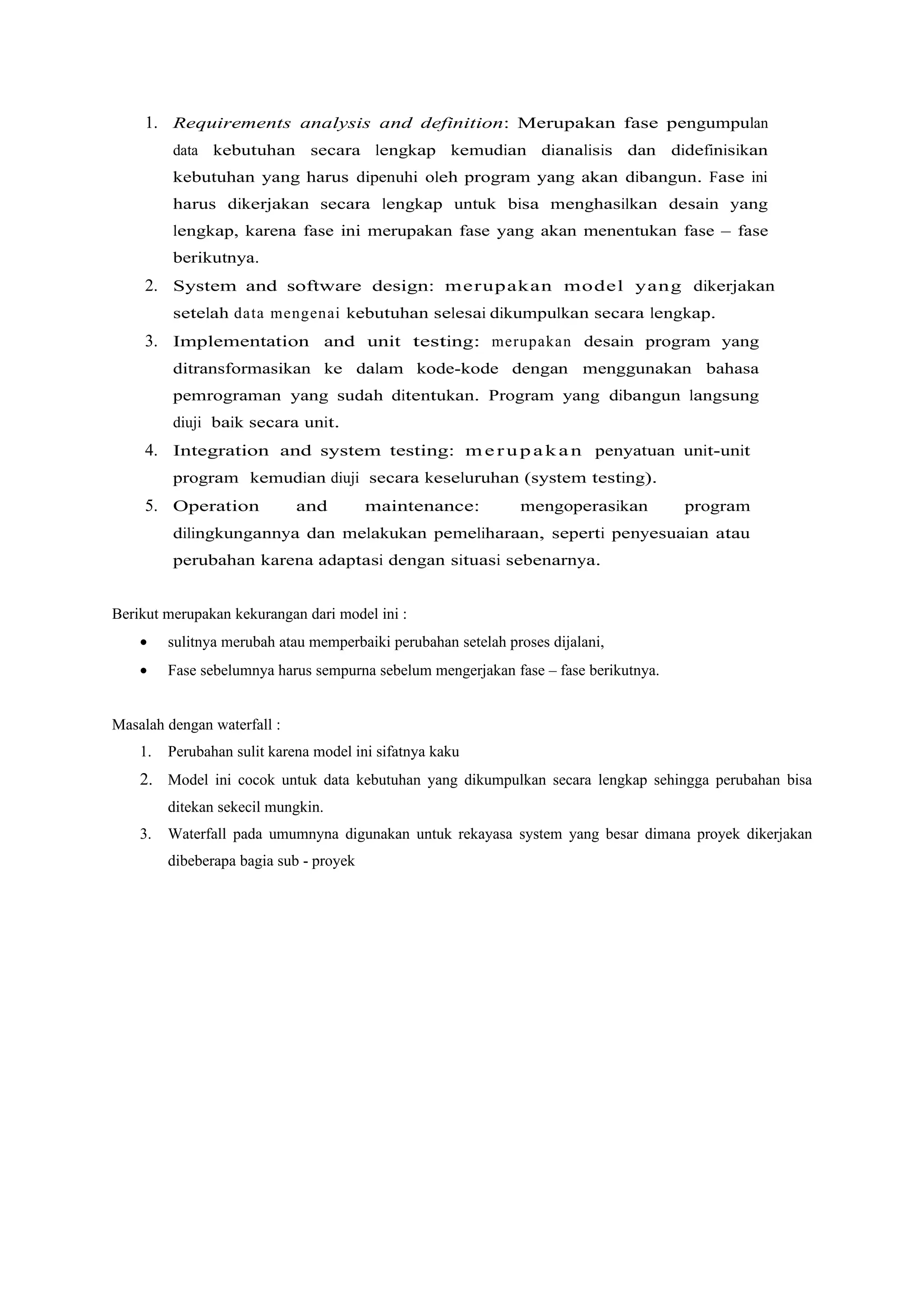 Waterfall design | DOC