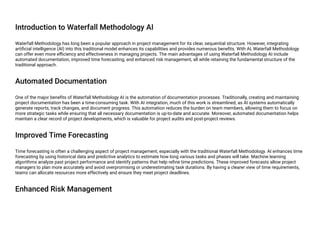 Key Advantages of Waterfall Methodology AI | PPT