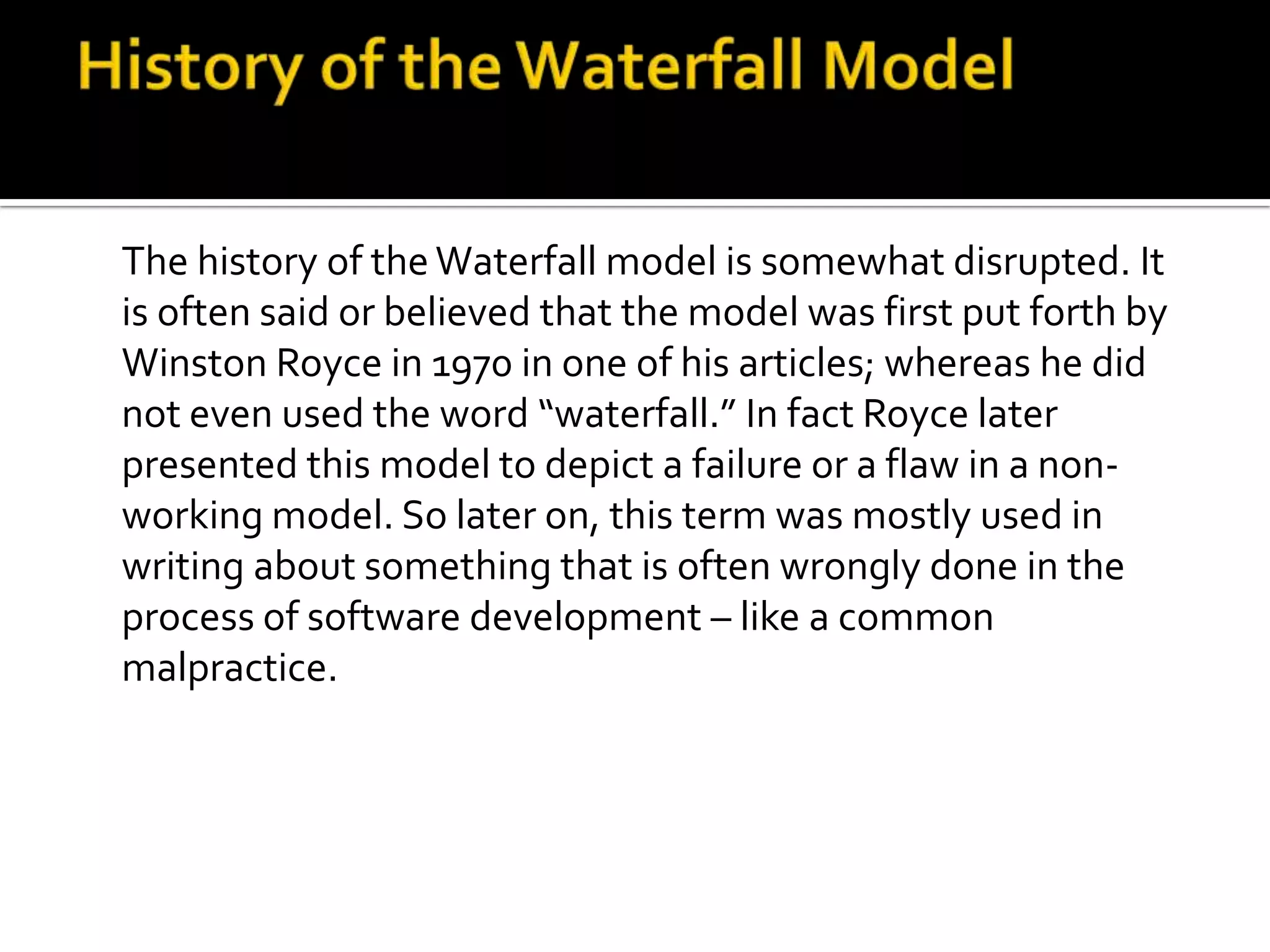 software project management Waterfall model | PPTX