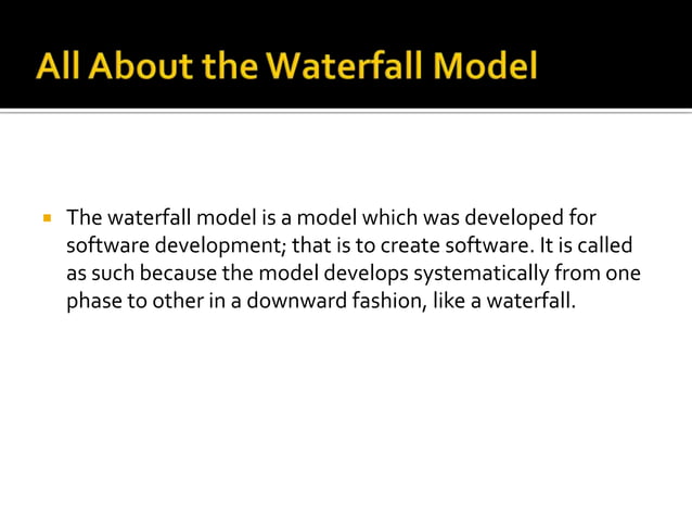 software project management Waterfall model | PPTX | Business ...