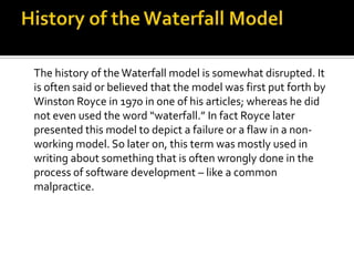 software project management Waterfall model | PPTX