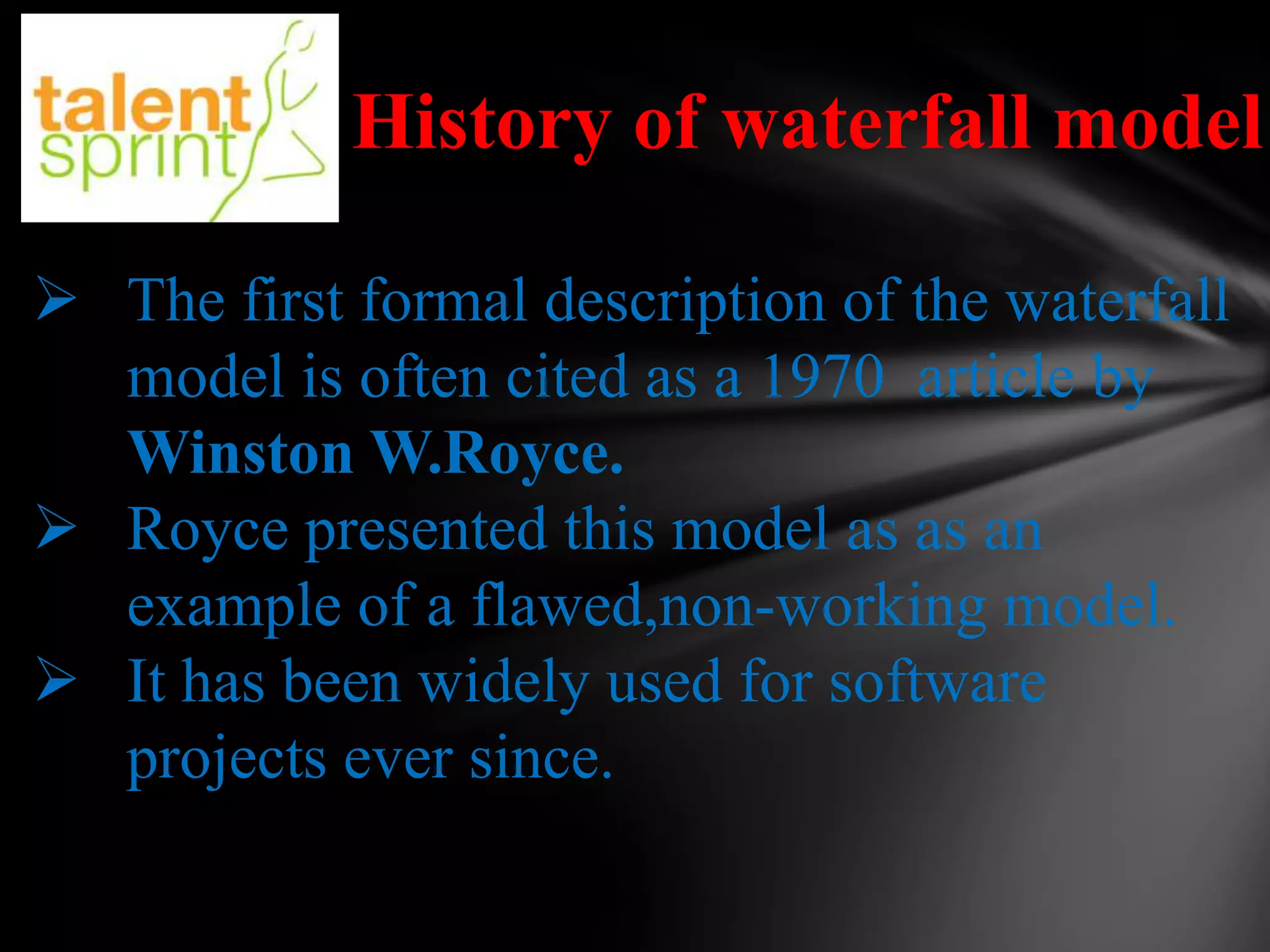 Waterfall model ppt final | PPTX