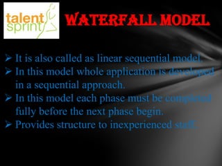 Waterfall model ppt final | PPTX