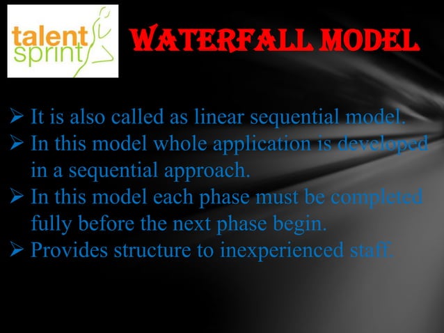 Waterfall model ppt final | PPTX